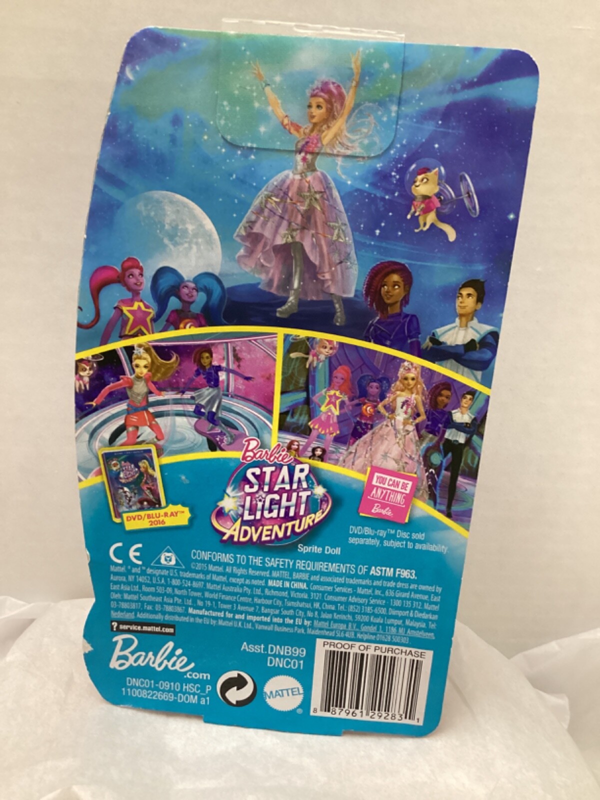 BARBIE 2015 STAR LIGHT ADVENTURE PURPLE HAIR SPRITE DOLL & SPACE ...