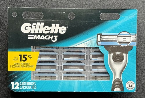 🔥 Gillette Mach3 Razor Blade Refills – 12 Cartridges – Fits All Mach3 ...