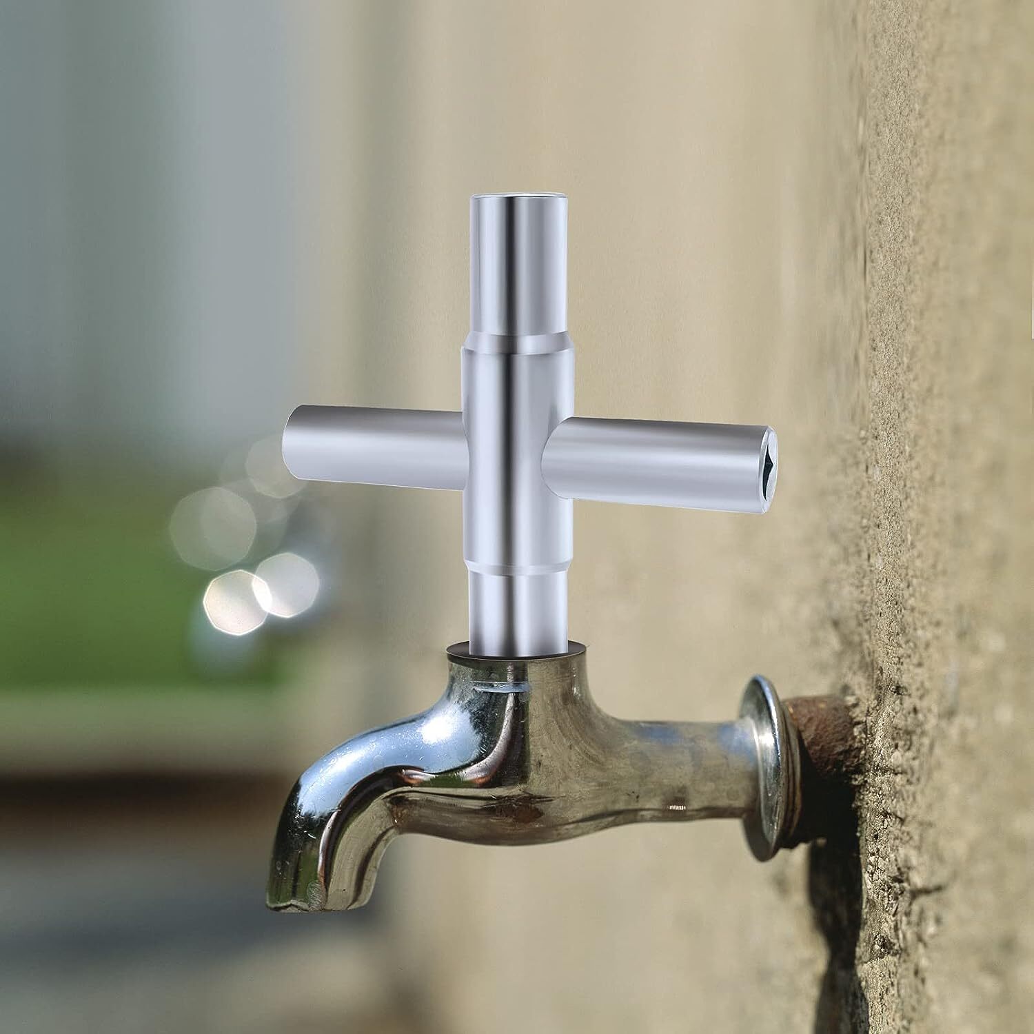 4-Way Sillcock Key For Outdoor Water Faucet Valves Residential ...