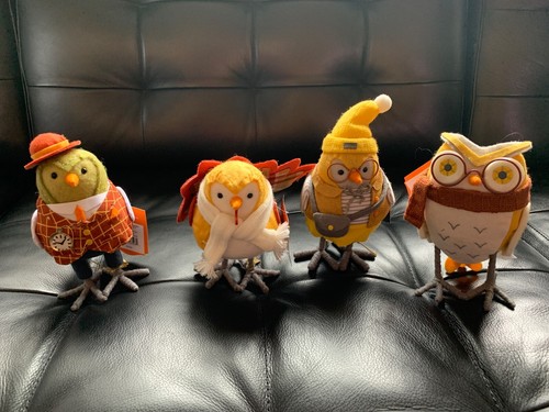 NEW TARGET FALL 2023 HYDE&EEK BIRDS SET OF 4 / OATS-COCO-APPLE-OWL | eBay