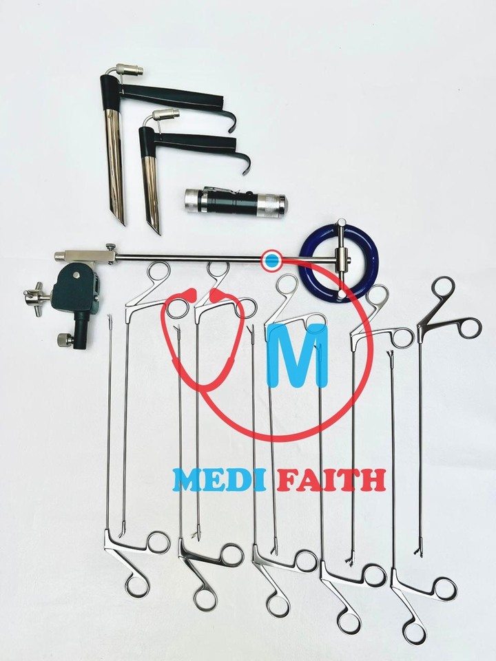 Pedestal Laryngoscope Kit Micro Laryngeal Surgery ENT Instruments ...