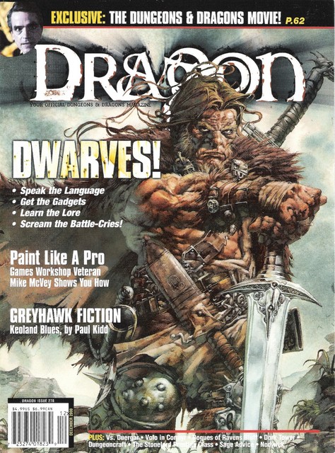 D&D d20 3rd Edition Dungeons & Dragon Magazine #278 Dwarven Secrets ...