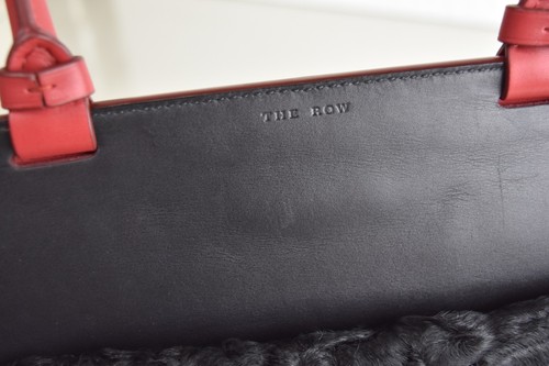 $9500 New THE ROW Alligator Top Handle Bag Red Black BROADTAIL MINK Fur ...