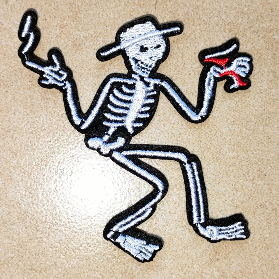 10 Social Distortion Skeleton Iron On Patch Punk Rock Embroidery Sewing≈7*8.4cm | eBay