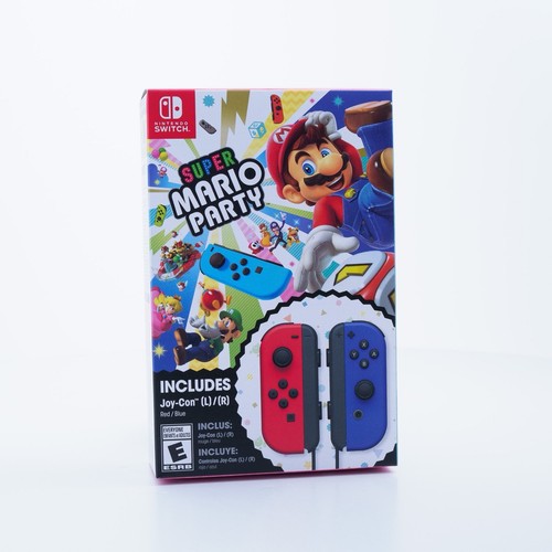 Super Mario Party + Red & Blue Joy-Con Bundle for Nintendo Switch ...
