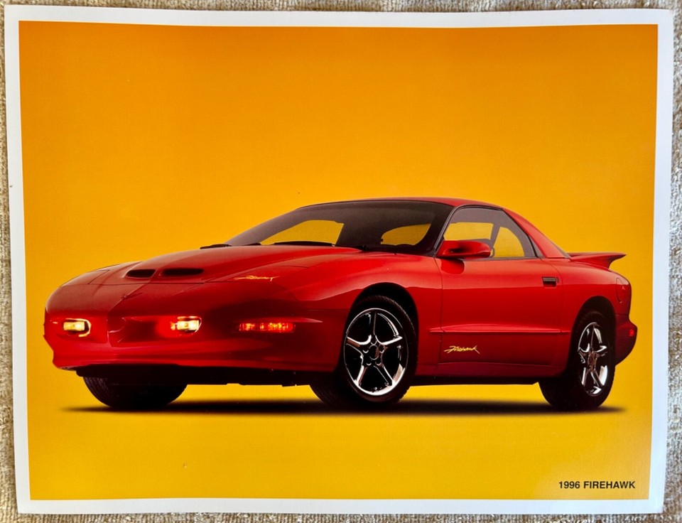 NOS 1996 FIREHAWK + COMP T/A Pontiac dealership factory sales promos 96 ...
