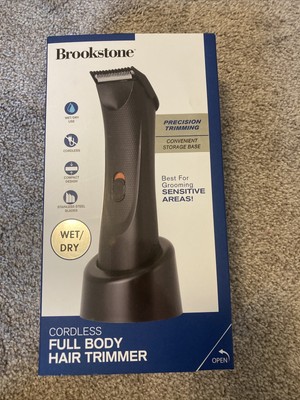 New Brookstone Cordless Wet Dry Full Body Hair Trimmer Black BK206-NOC ...