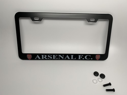 Black "ARSENAL F.C." License Plate Frame, Custom Made of Powder Coated ...
