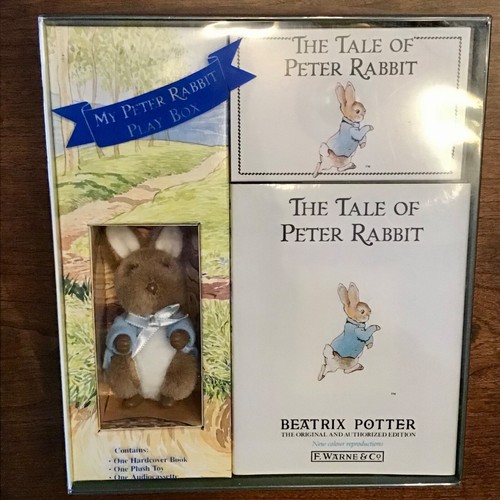 Childrens MY PETER RABBIT PLAY BOX~Book/Plush Toy Rabbit/Audio Cassette ...