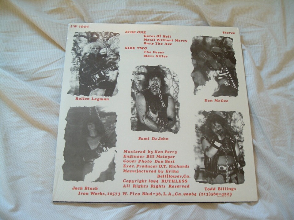 RUTHLESS Metal Without Mercy '85 SEALED !!! ORIGINAL US RARE 1st press ...