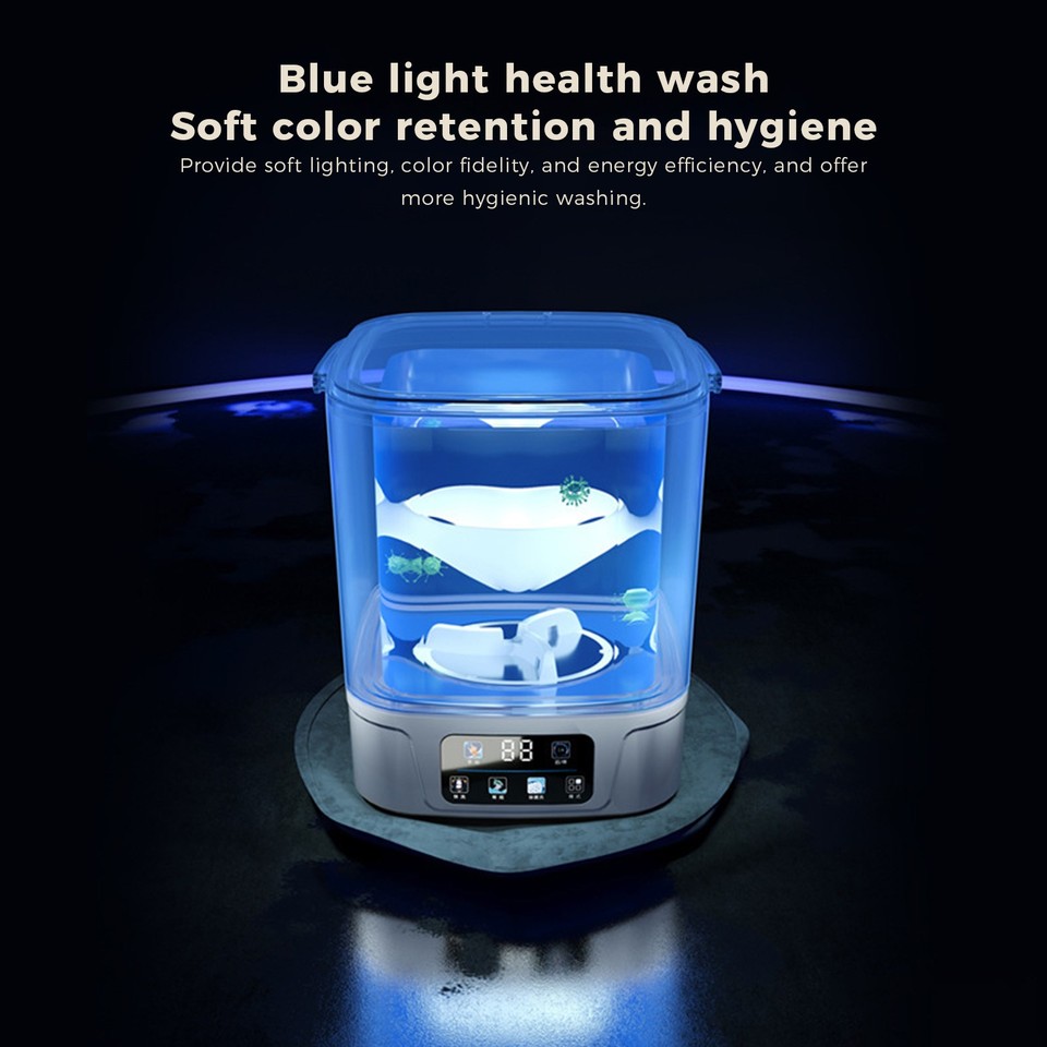 Mini Washer 10L Portable Washing Machine Spin-Dryer Baby Clothes Small ...