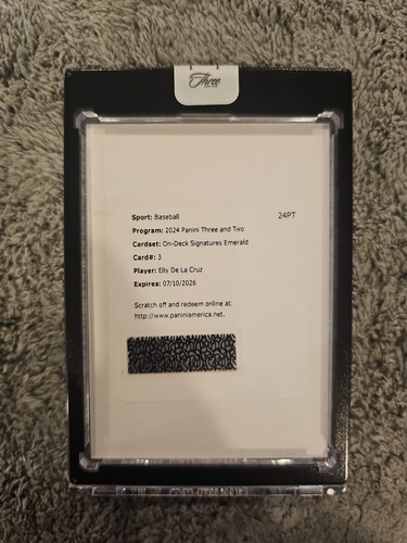 2024 Panini Three And Two On Deck Signatures Emerald/5 Elly De La Cruz ...