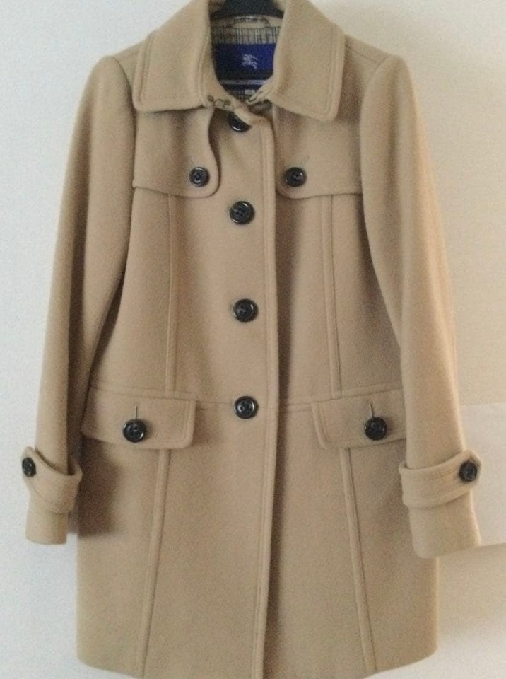 Women's Size 38 Beige Wool Angola Long Coat Jacket by Burberry London ...