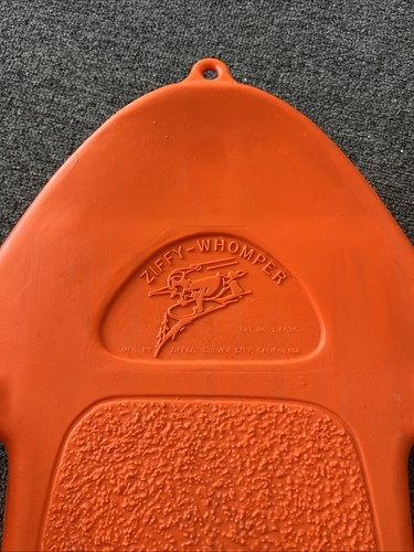 Vintage Ziffco Ziffy-Whomper Sled Orange Plastic Rare Toboggan | eBay