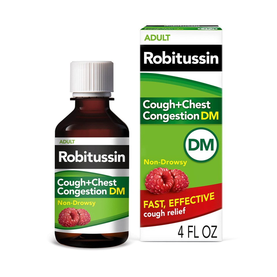 Robitussin Cough & Chest Congestion DM, Raspberry Flavor, 4 Fl Oz | eBay