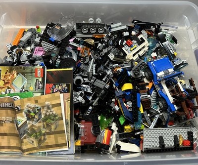 MIXED LEGO LOT BRICKS PIECES MINIFIGURES + INSTRUCTIONS MANUALS BULK ...
