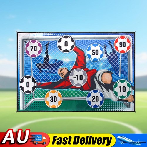 100cm Soccer Game Mat Set Foldable Soccer Games for Backyard Lawn (Blue ...
