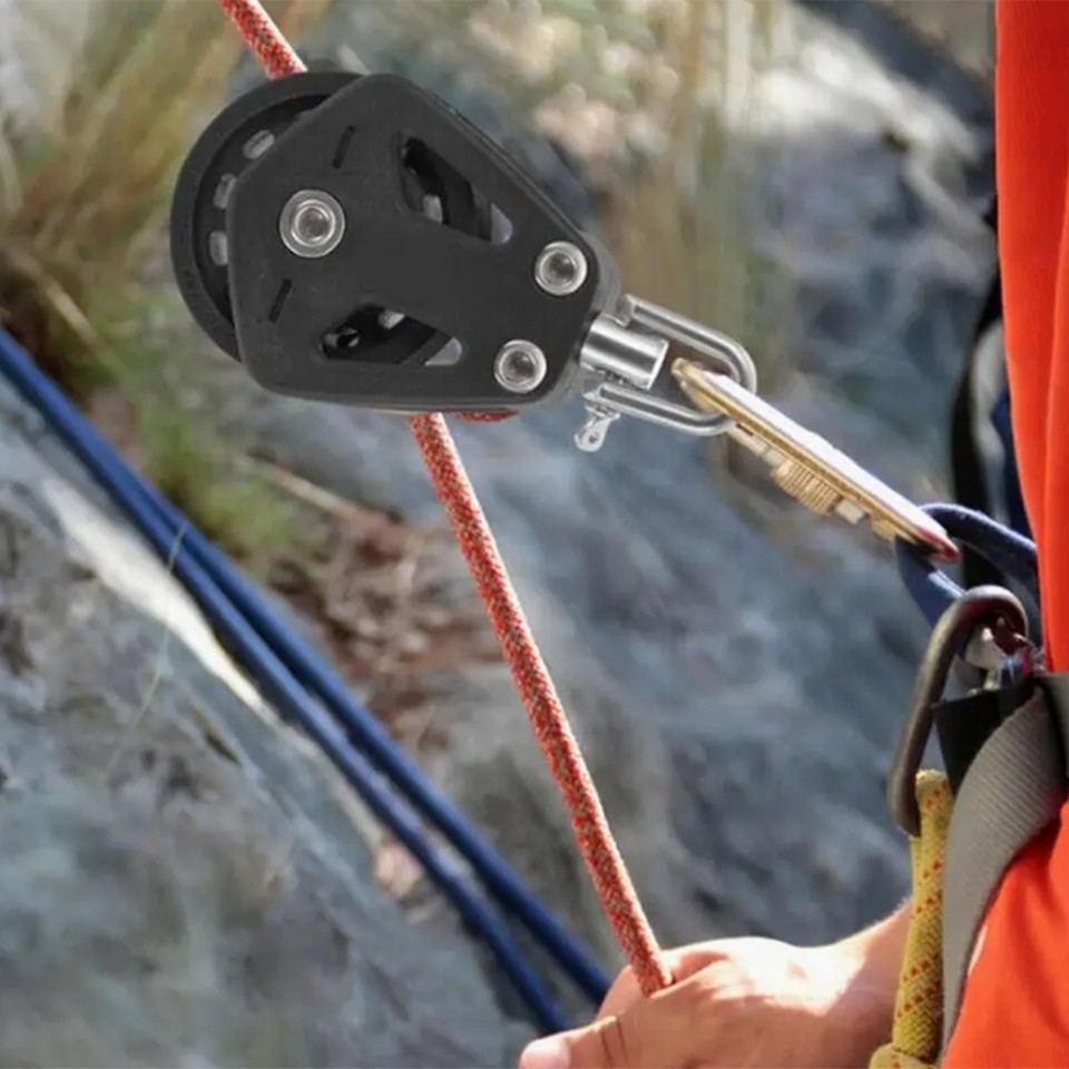 Marine Pulleys for Rope Pulley Rope Runner Silence Rotation Traction ...
