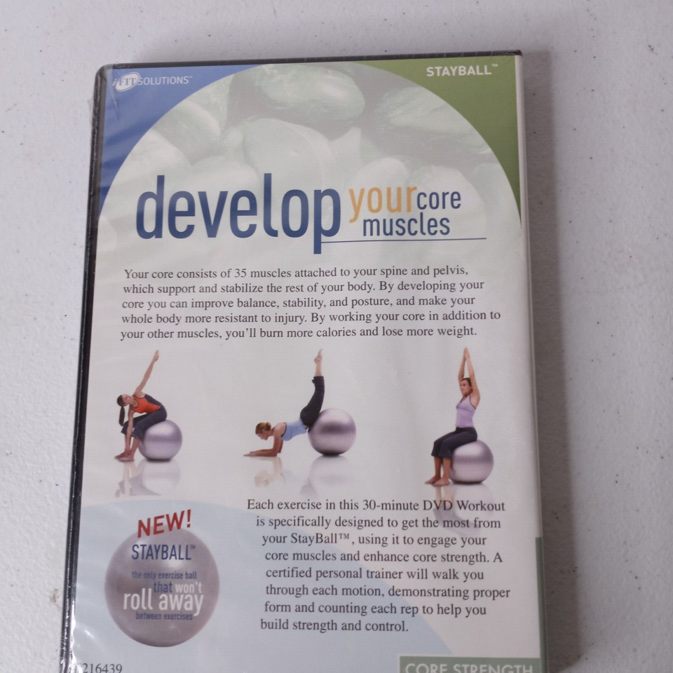 StayBall Fit Solutions Develop Your Core Muscles DVD New Sealed Core ...