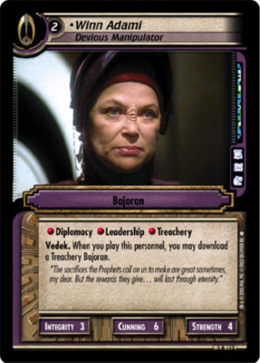 Star Trek 2E: Winn Adami, Devious Manipulator [Lightly Played] Energize ...
