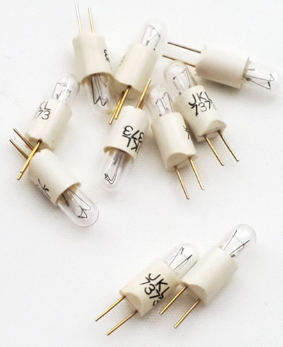 Lot of 10 JKL 7373 Miniature Lamps 14 Volt 1.4W T-1 3/4 Bi-Pin 50,000 ...