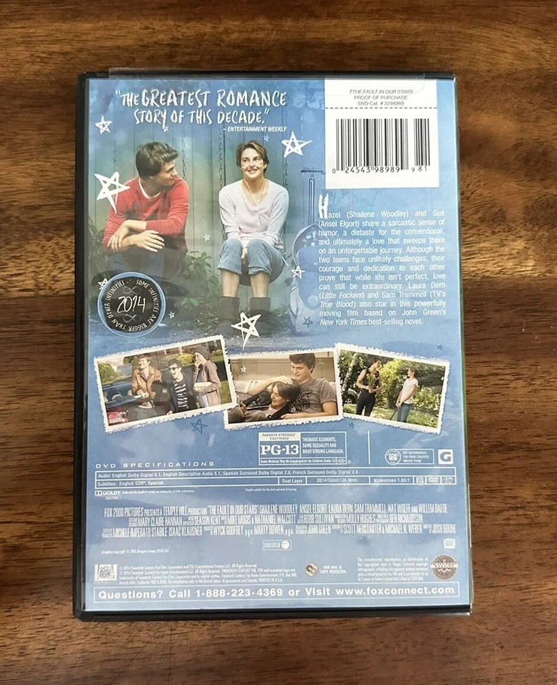 The Fault In Our Stars (DVD, 2014) FREE SHIPPING | eBay