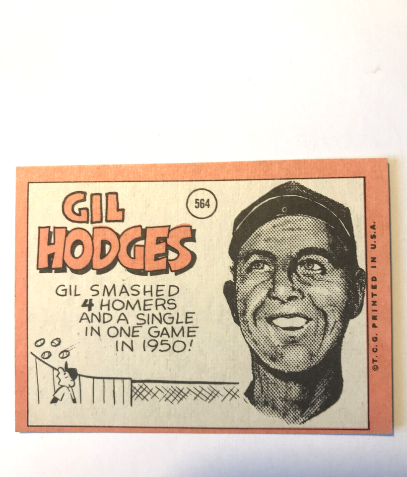 GIL HODGES 1969 Topps Manager card #564 World Series Champion New York ...