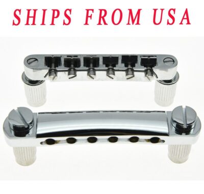 Chrome Electric Guitar Tune-o-matic Bridge with Tailpiece for Epiphone ...