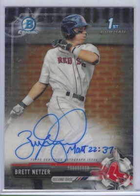 BRETT NETZER 2017 BOWMAN CHROME 1ST PROSPECT AUTO #CDA-BN | eBay