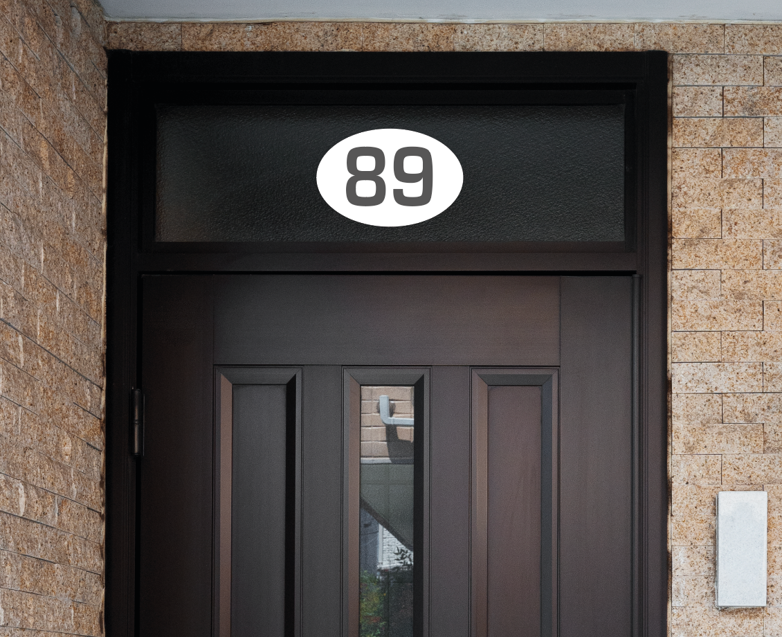 Front Door Number Decals