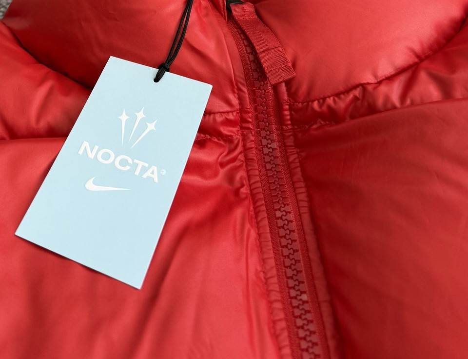 RARE Nike x NOCTA Drake Sunset Red Puffer Jacket DO2783-657 Mens Size ...
