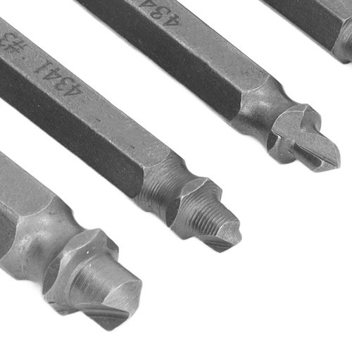 5Pcs Screw Extractor Remover Double Head Removal Tool Set Kit With Box ...