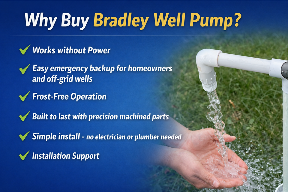 Manual Deep Well Hand Pump Kit – Emergency Backup Water – Up to 150 ft ...