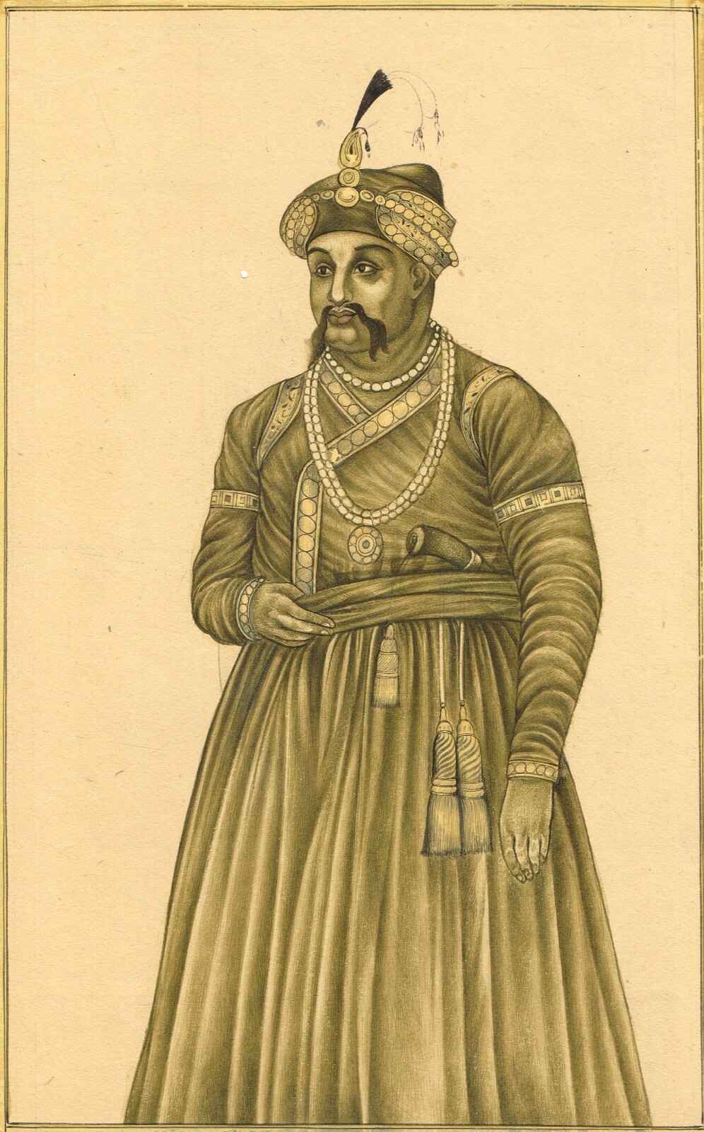 Indian Painting Of Nawab Asaf Ud Daula Portrait Old Painting 5x7.5 ...