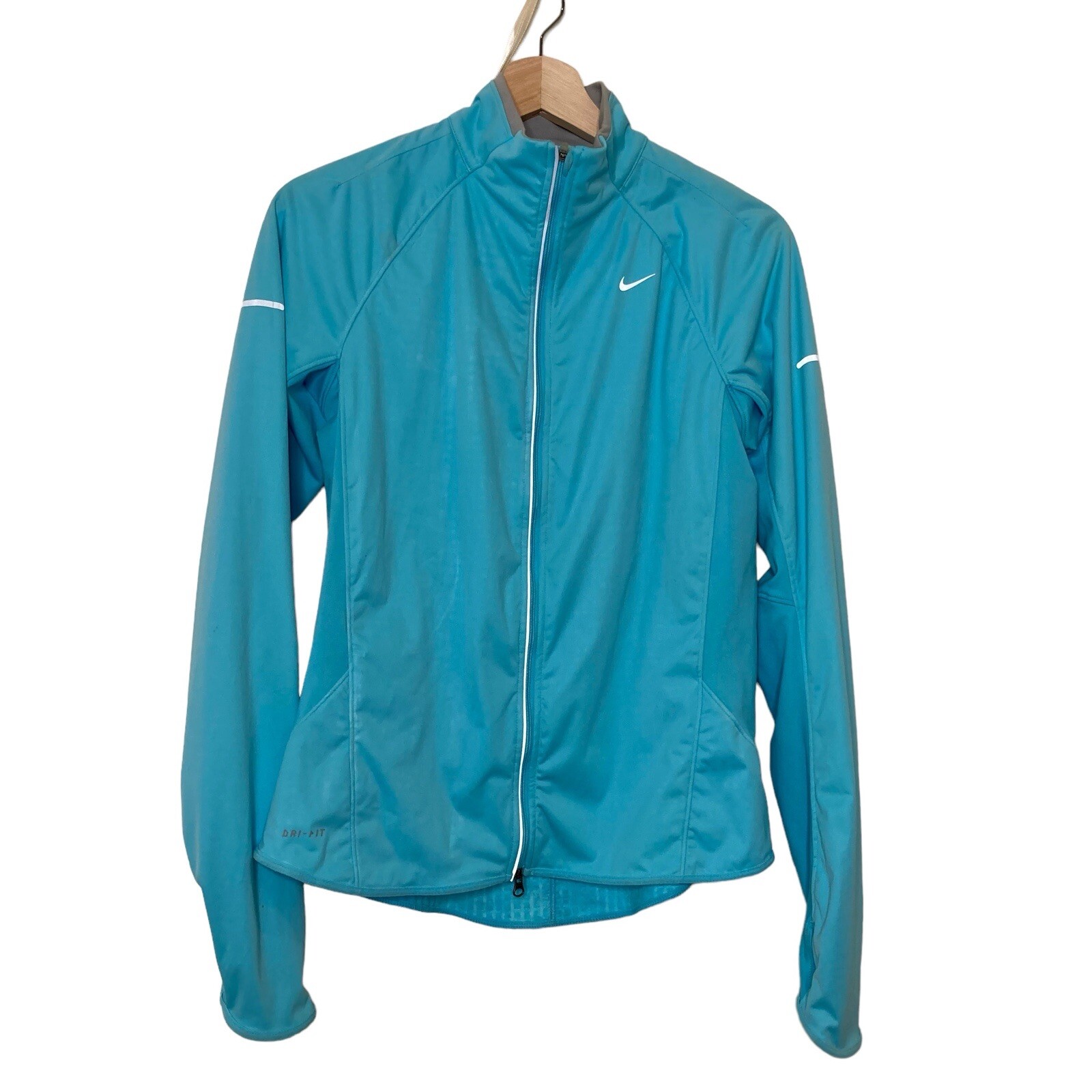 Nike Fit Logo Dri-Fit Active Running Jacket Womens Medium Full Zip ...