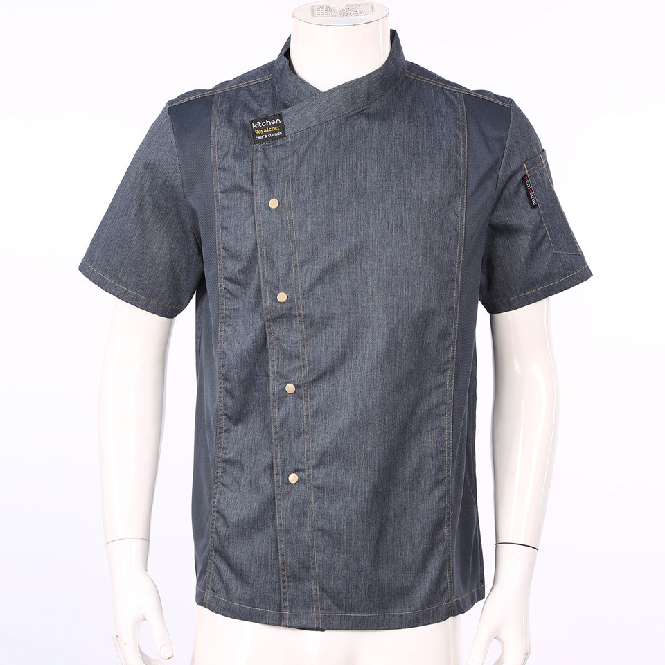 Men Women Uniform Cafe Chef Coats Work Jacket Cake Tops Breathable ...