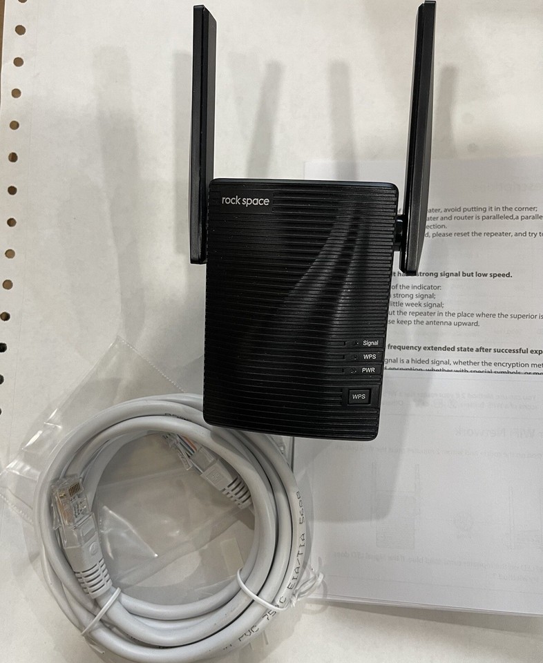 Rock Space AC1200 Dual Band WiFi Signal Repeater Works With Any WiFi ...