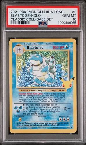 2021 POKEMON CELEBRATIONS CLASSIC COLLECTION #2 BLASTOISE-HOLO PSA 10 ...