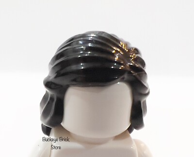NEW Lego Black Minifigure Hair Female Mid-Length with Braid Around ...