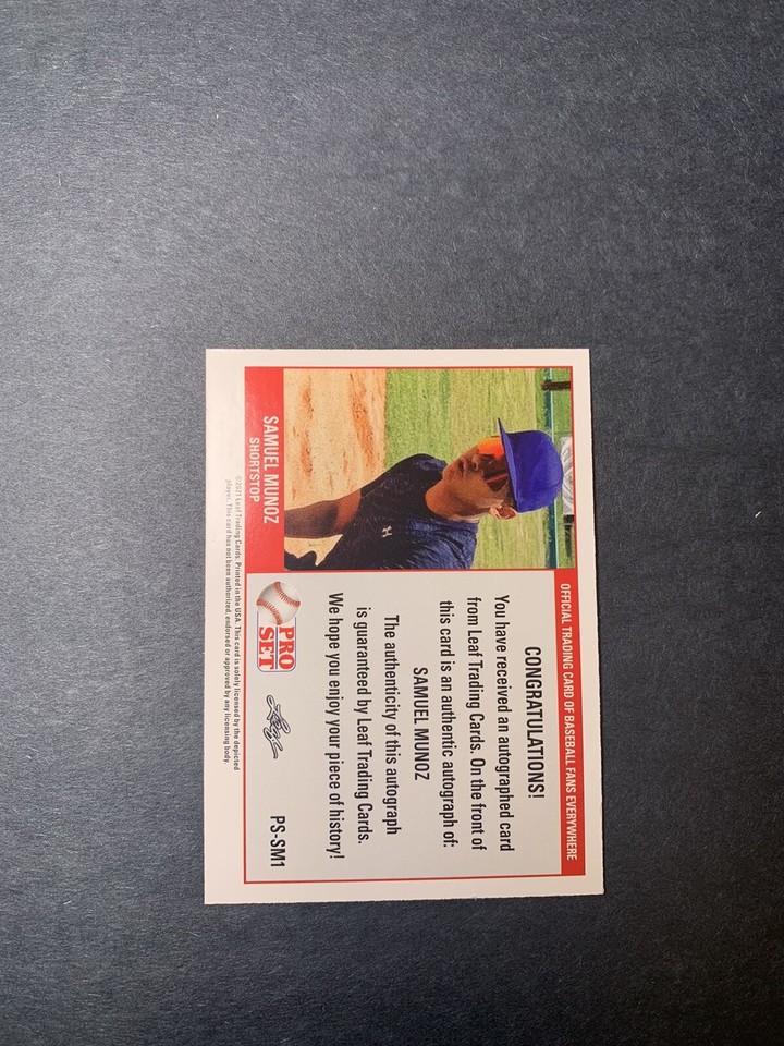 2021 LEAF PRO SET Red AUTO SAMUEL MUNOZ | eBay