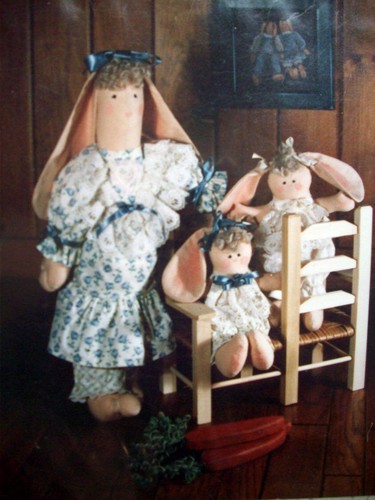 22" Libby Lop 10" Little Lottie dressed rabbit bunny decor toy pattern ...