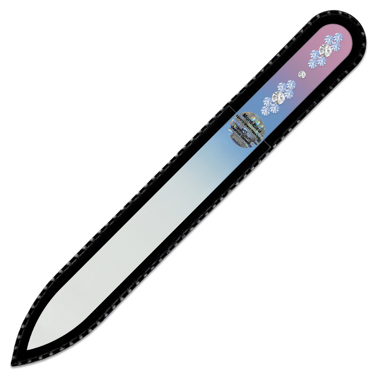Mont Bleu Premium Crystal Nail File - Handmade Glass Filer for Natural ...
