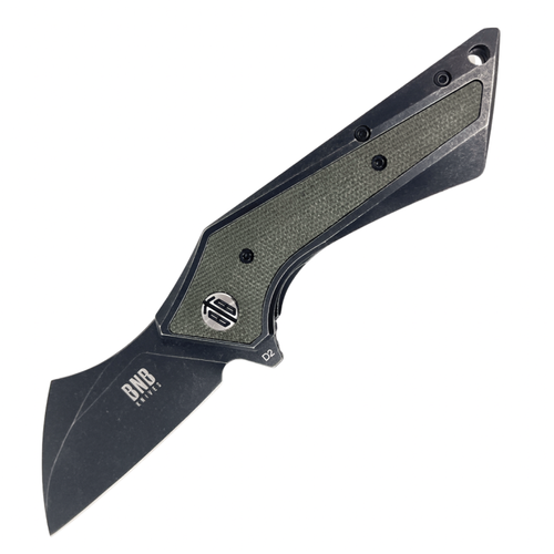 Bucknbear Shark Fin Damascus Blade Folding Knife Micarta Handle - FREE ...
