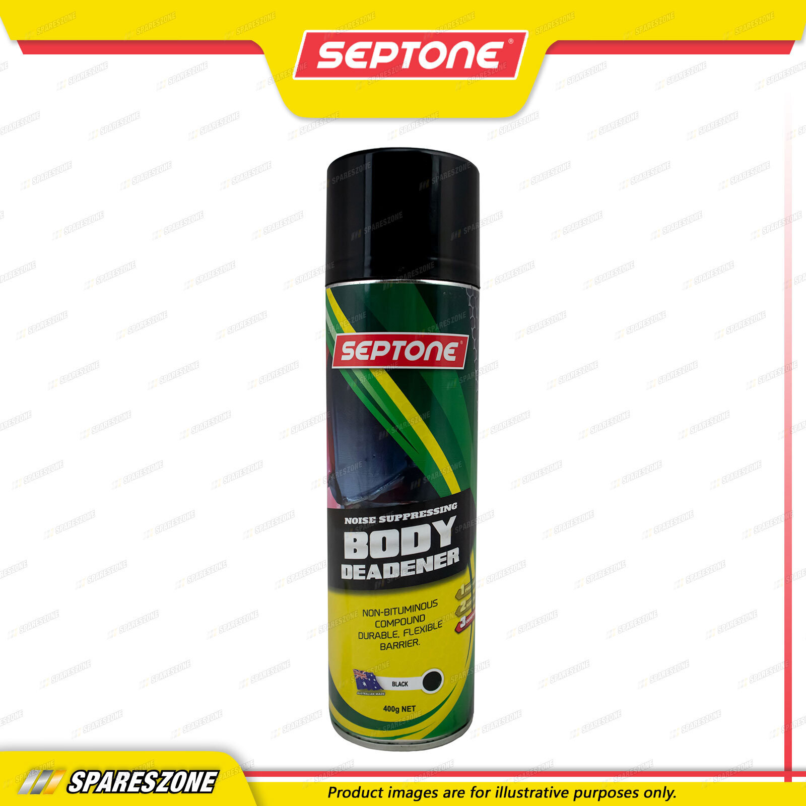 Septone Body Deadener Aerosol Spray Texturised Black 400 Gram ...