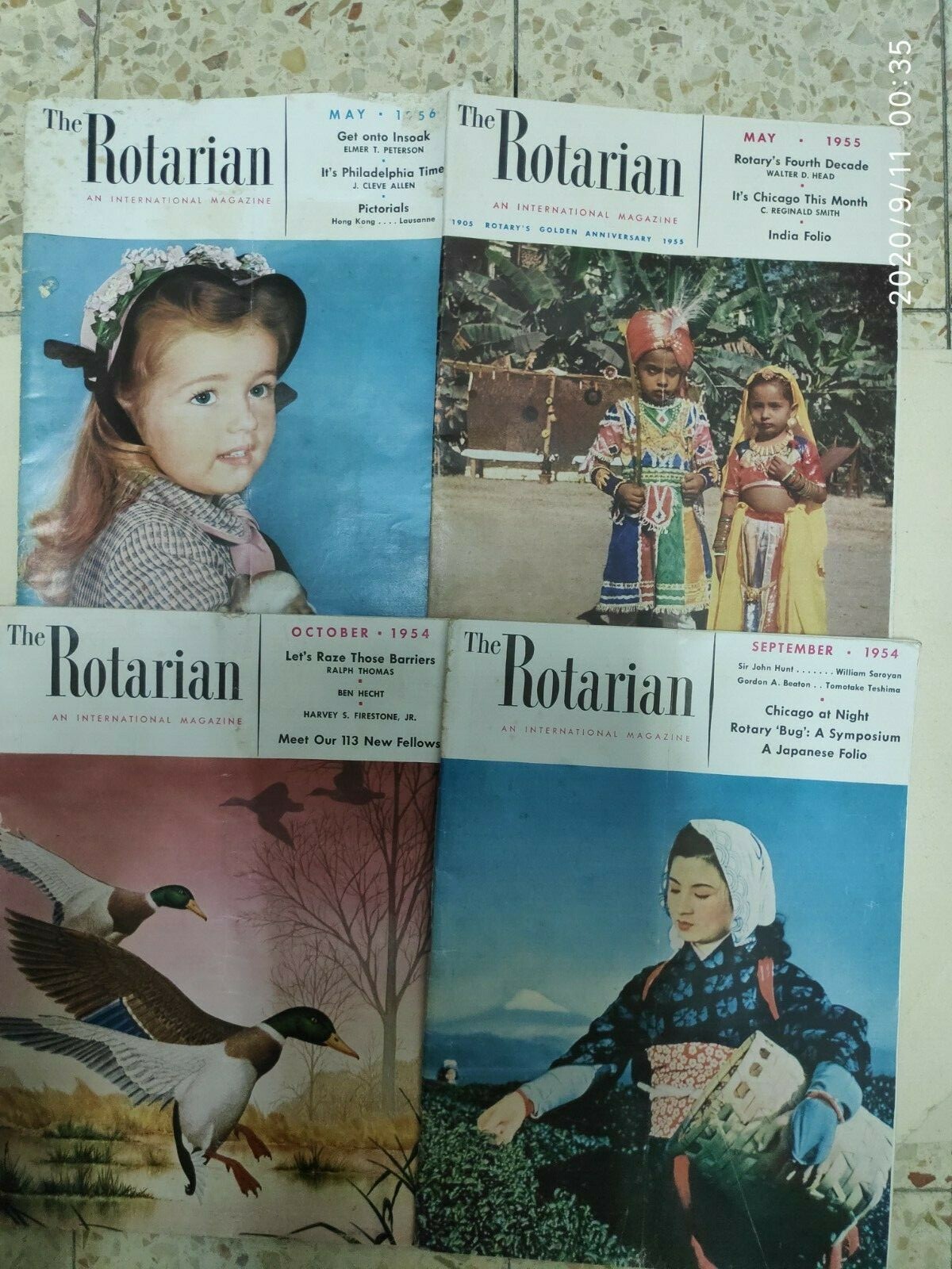 LOT 4 ROTARIAN the international life magazine 1954-6 vintage ...