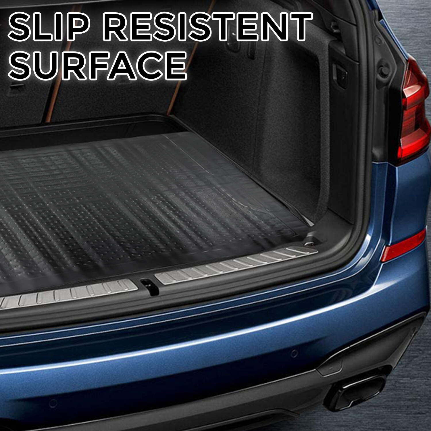 Cut to Size Non Slip Vehicle Fit Universal Car Boot Rubber Mat Pet Dog ...