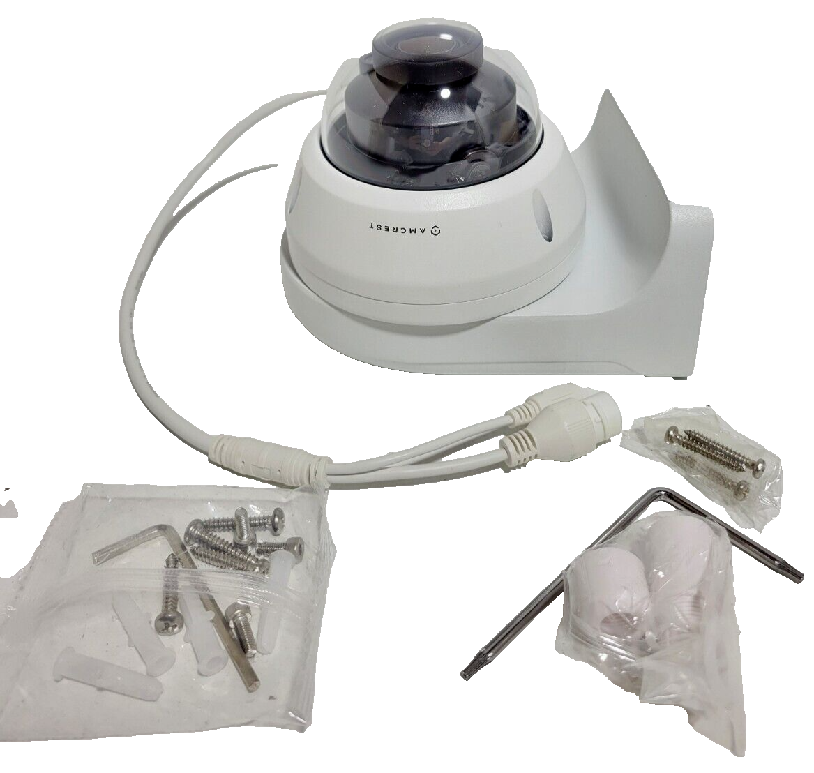 AMCREST IP4M-10566EW 4MP ULTRAHD POE DOME CAMERA W AMCPFB203 WALL MOUNT ...