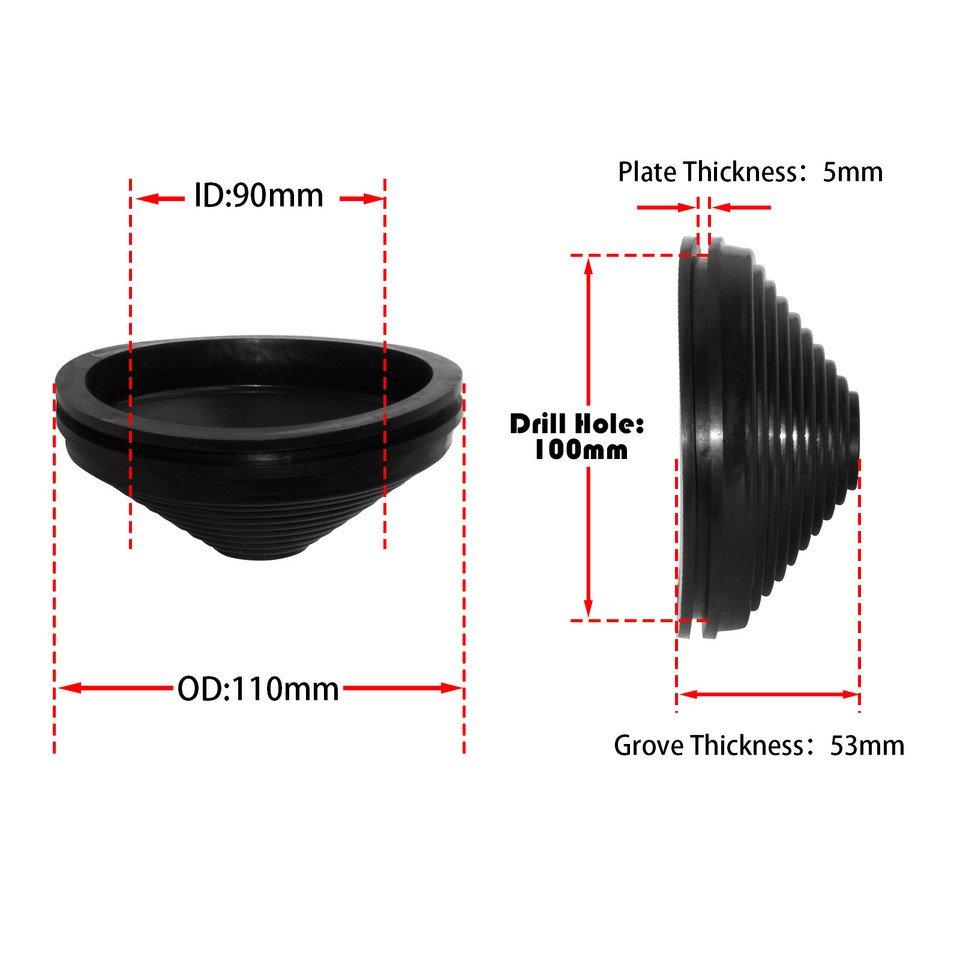 Flyshop 12 PCS Rubber Wire Hole Plugs Tapered Cable Seal Ring Grommet ...