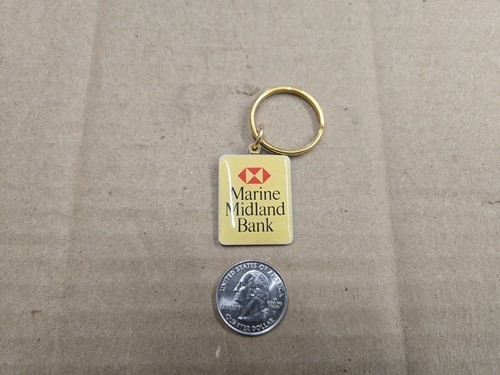 Marine Midland Bank New York Vintage Keychain Key Chain Ring Loop ...