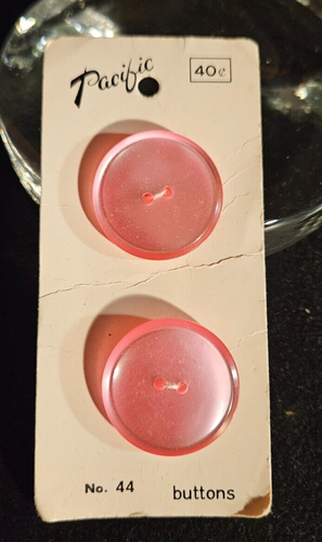 PINK LUCITE NO.44 BUTTONS. SZ. 43. PACIFIC BUTTON CO. MADE IN JAPAN | eBay